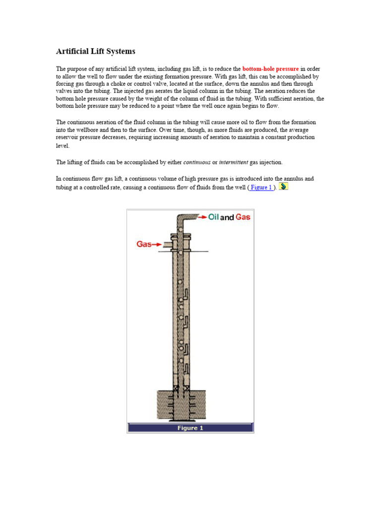 Artificial Lift Systems | PDF | Pressure | Lift (Force)