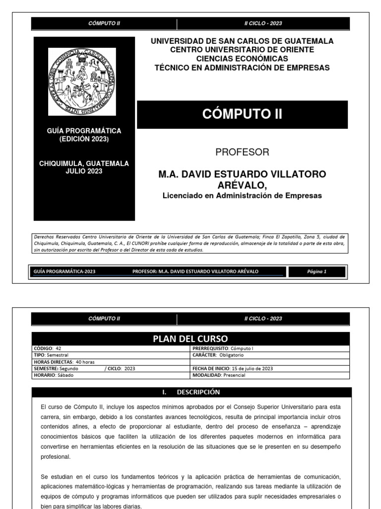 Ade Ii Guia Programatica 2023 Ii Semestre | PDF | Marketing | Publicidad digital