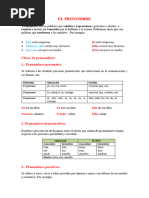 Lista de Pronombres y Explicacion | PDF | Pronombre | Numero Gramatical