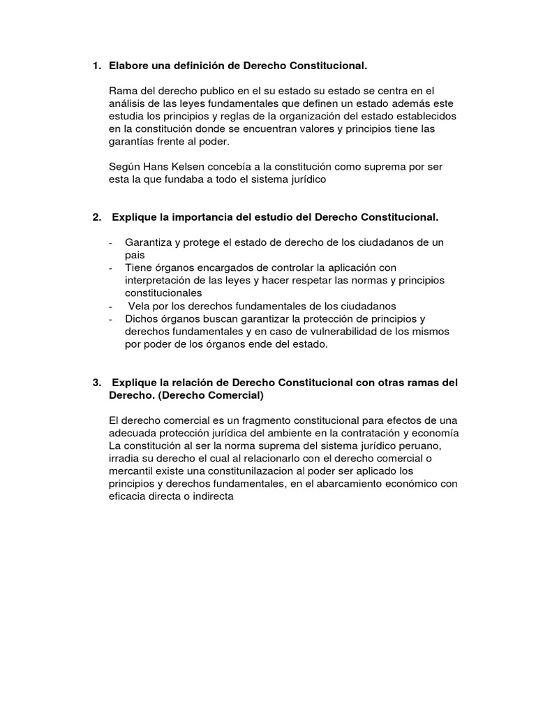 Definición e Importancia del Derecho Constitucional | PDF