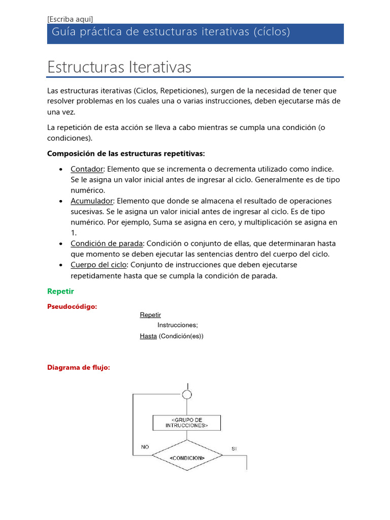 Guia e Structur As Repetiti Vas | PDF | Informática | Matemáticas Aplicadas