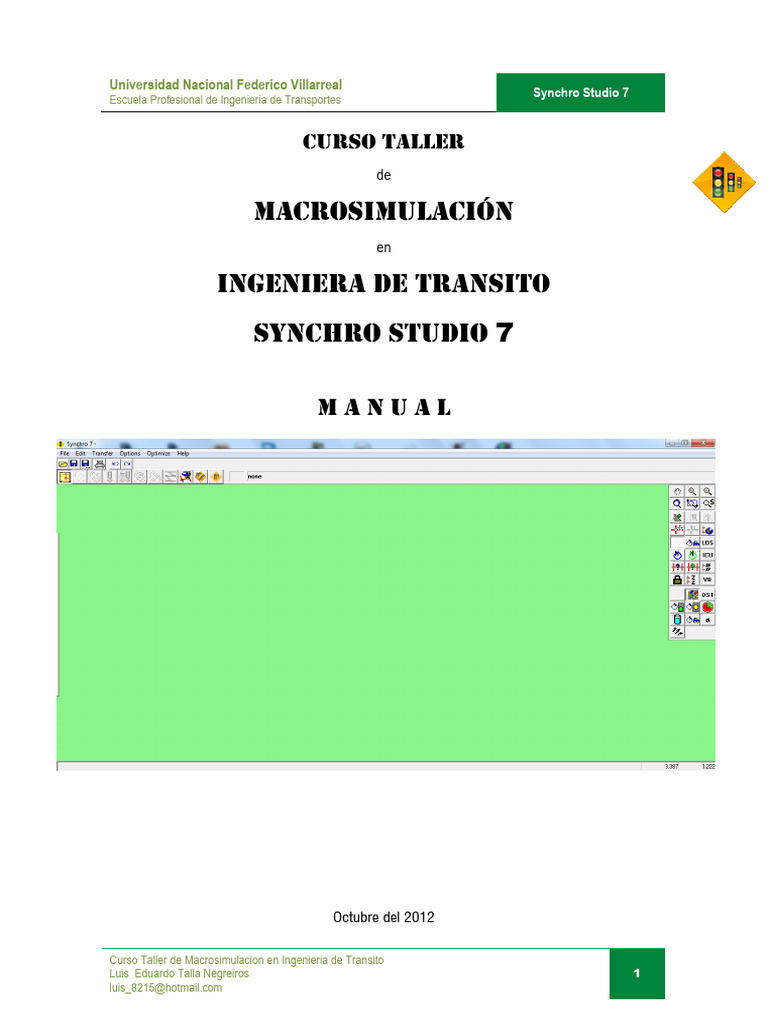 Manual Curso Taller Synchro Studio 7 | Descargar gratis PDF | Tráfico ...