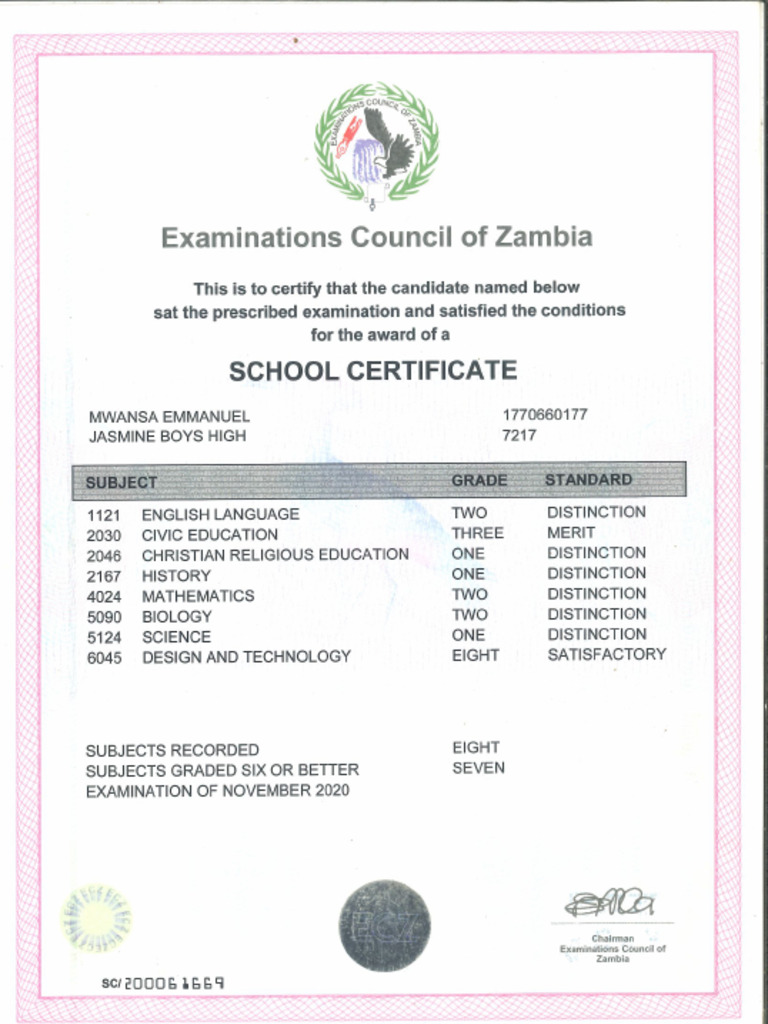 School Certificate (EM) | PDF