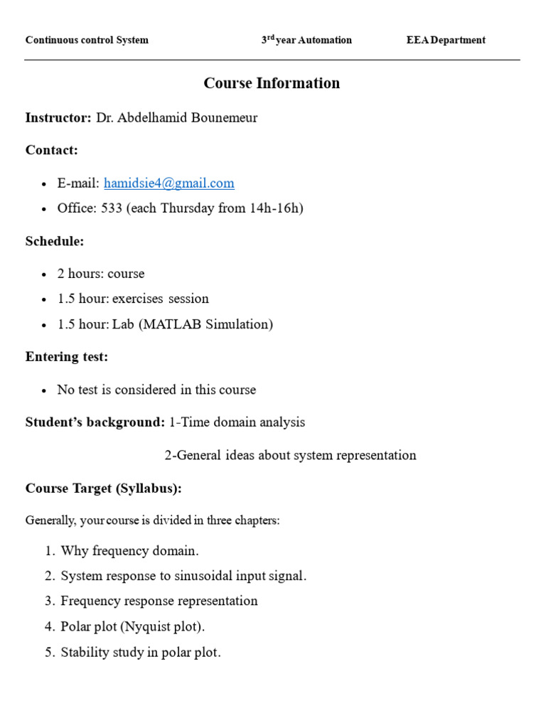 Introduction To Frequency Domain Part 3 | PDF | Control Theory ...