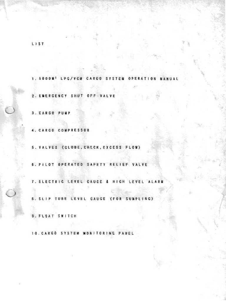 GO-006-LPG VCM Cargo System Operation Manual | PDF GO-006-LPG VCM Cargo System Operation Manual | PDF