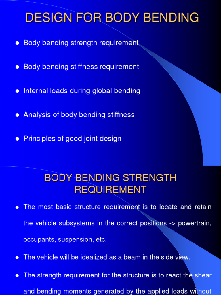 Class 7 - Design For Body Bending | PDF | Bending | Beam (Structure)