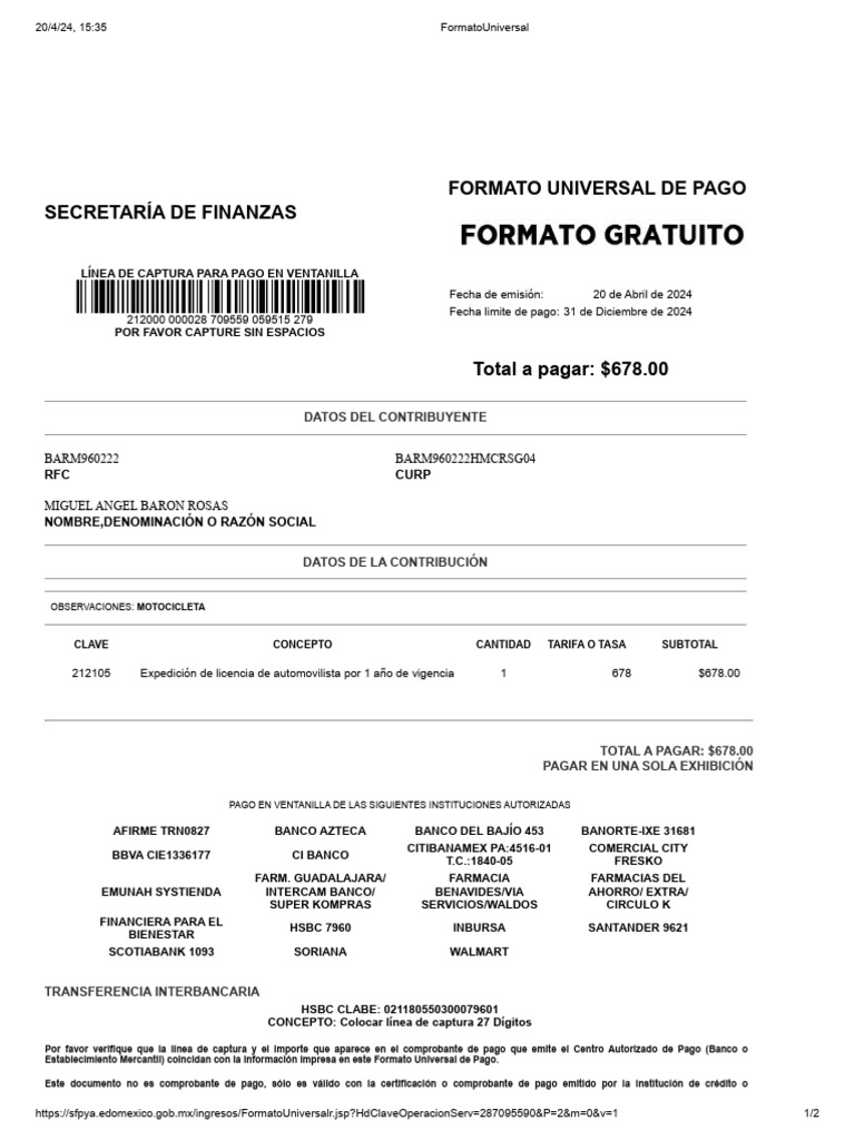 Formato Universal | Descargar gratis PDF | Bancos | Economias