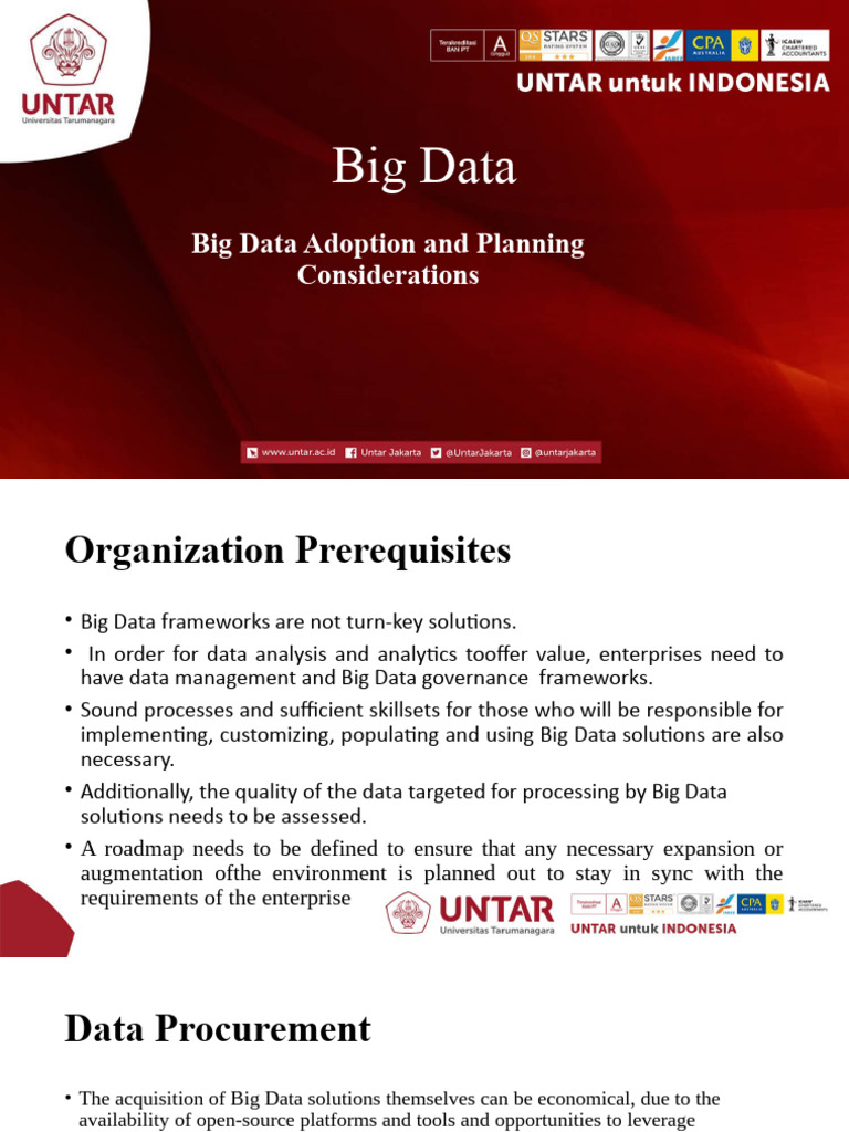 Pertemuan 4. Big Data Adoption & Planning Considerations | PDF | Big Data | Data