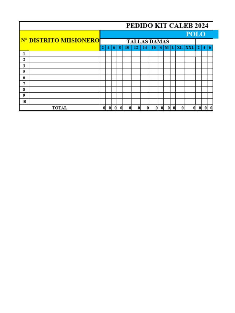 Pedido Kid Caleb 2024 | PDF