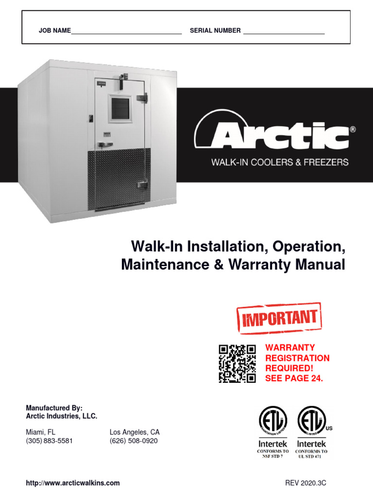 Arctic Installation-Manual-Final-VA03-1 | PDF | Refrigerator | Door