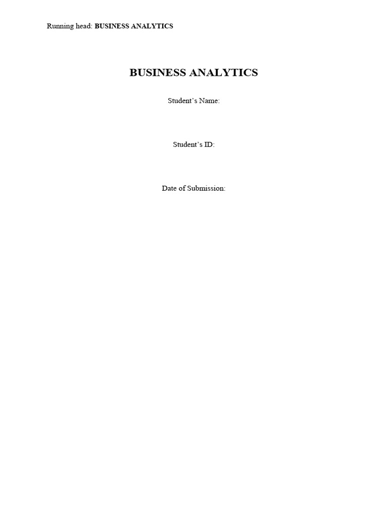 Business Analytics | PDF | Analytics | Data Analysis Business Analytics | PDF | Analytics | Data Analysis
