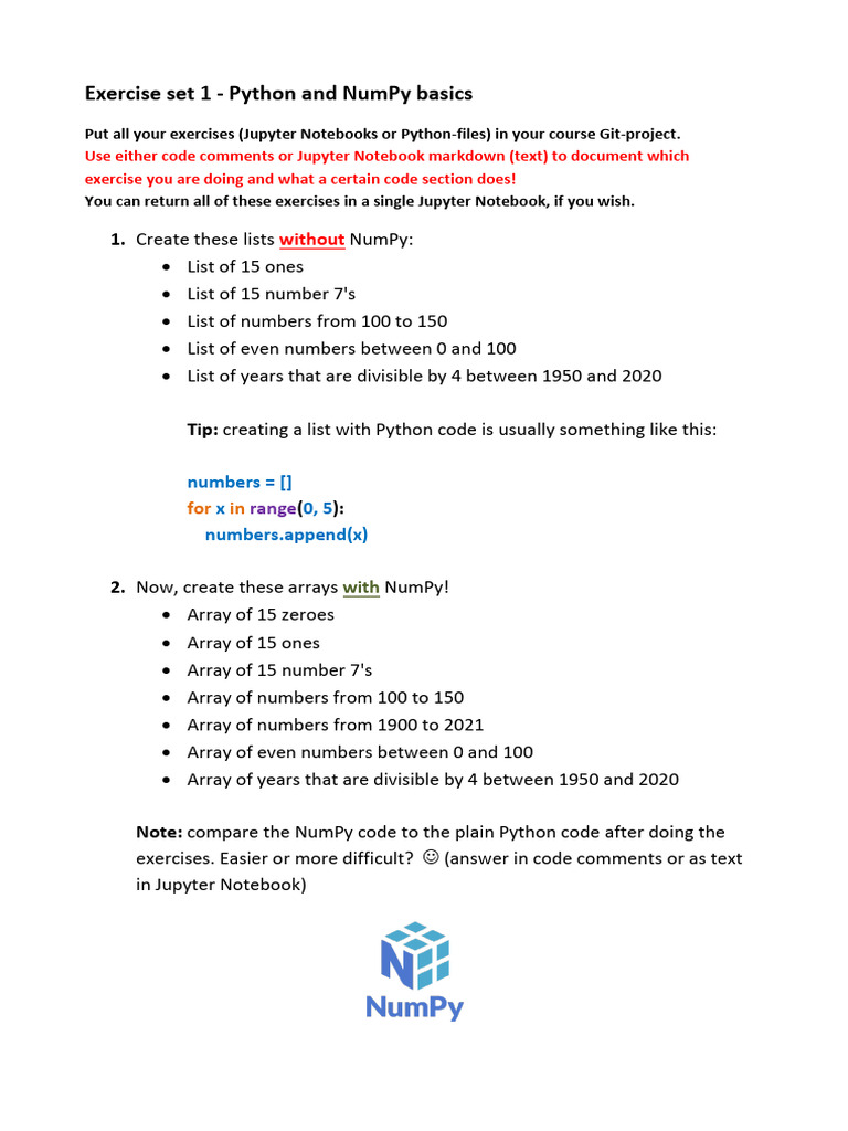 Exercises 1 | Download Free PDF | Matrix (Mathematics) | Computer Programming