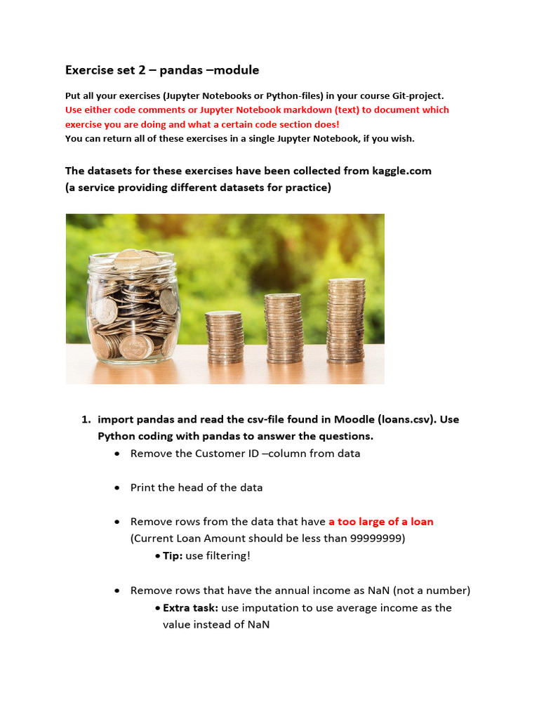 Exercises 2 | PDF | Comma Separated Values