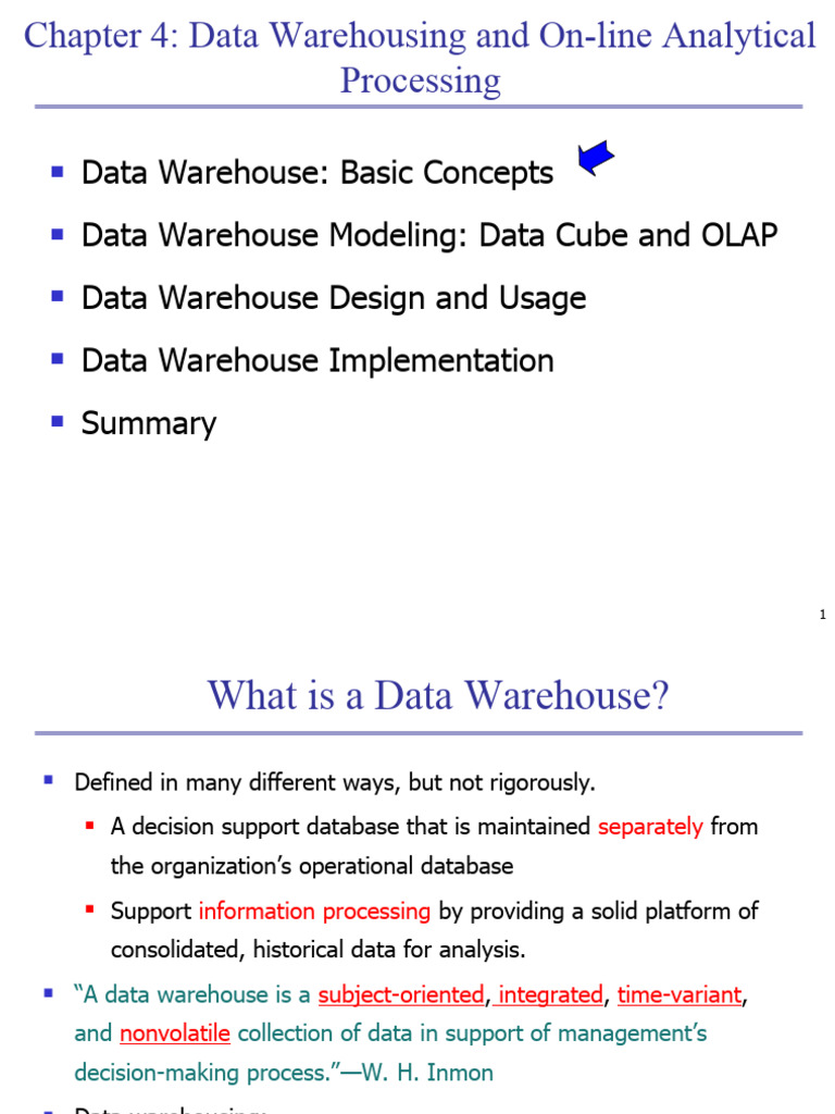Datawarehouse Notes | PDF | Data Warehouse | Computing