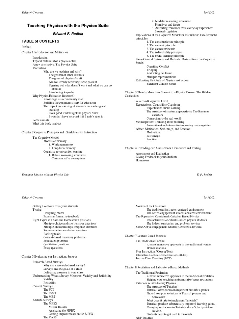 Teaching Physics with the Physics Suite | PDF | Cognitive Science ...