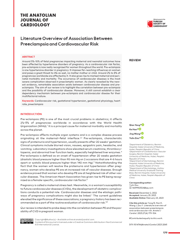 AJC - 27 - 4 - 179 - 184 para Cris | PDF | Hypertension | Maternal Health