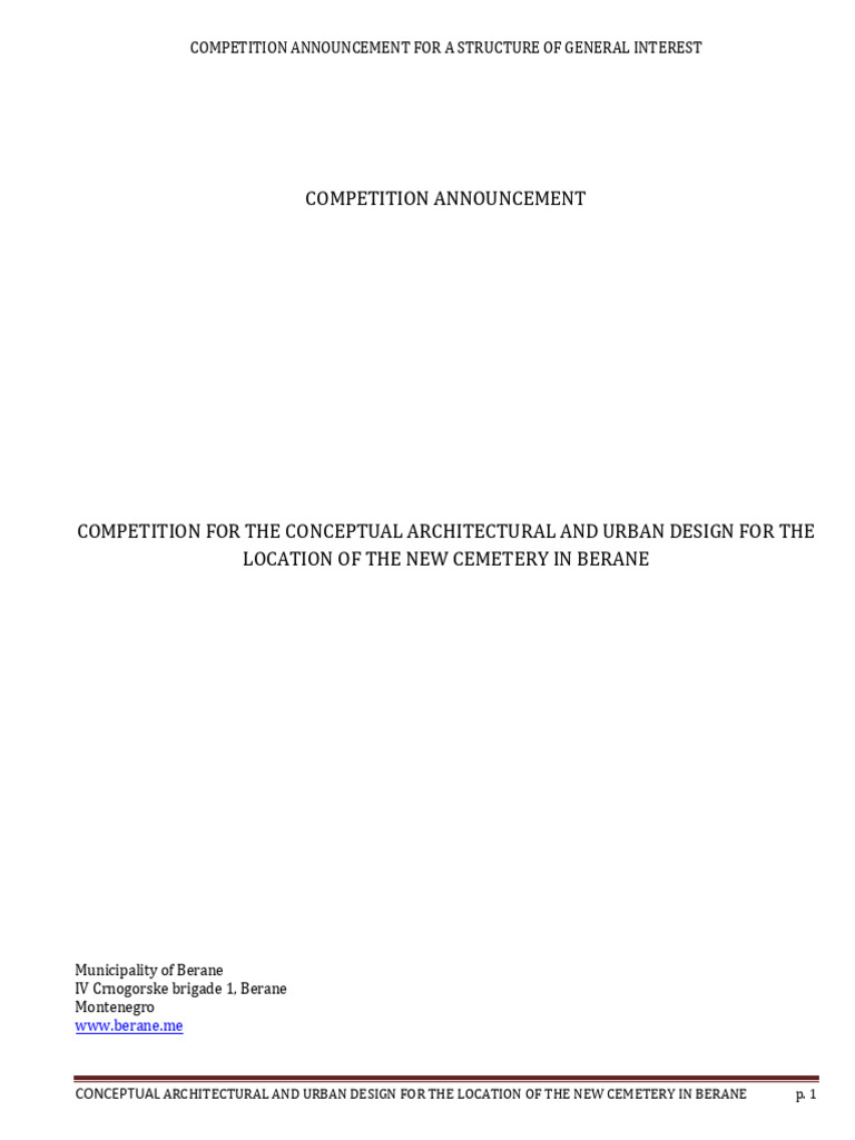 01 Competition Announcement | PDF | Competition | 3 D Computer Graphics