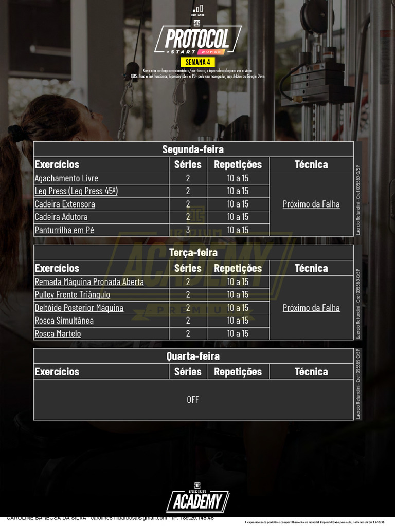 Treino Semanal de Laercio Refundini | PDF | Gestão da obesidade ...