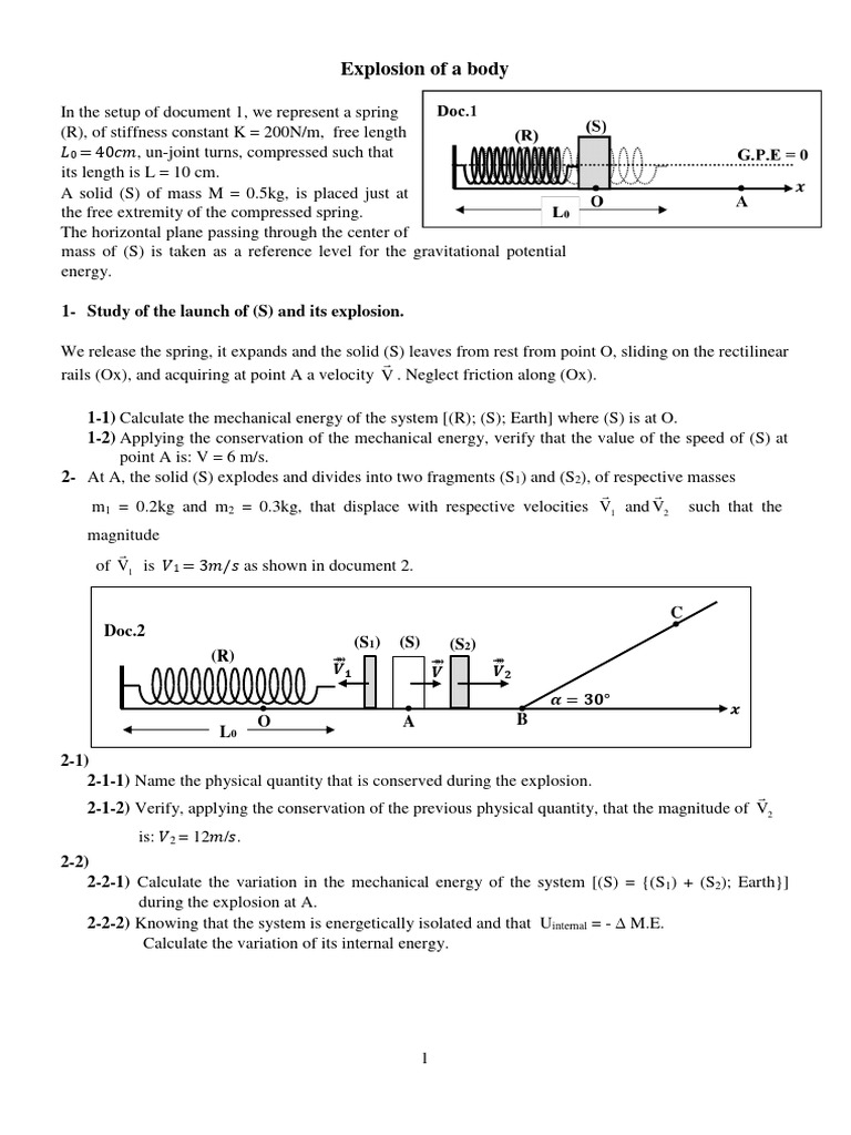 Linear Momentum 4 With Solution | PDF | Force | Mass