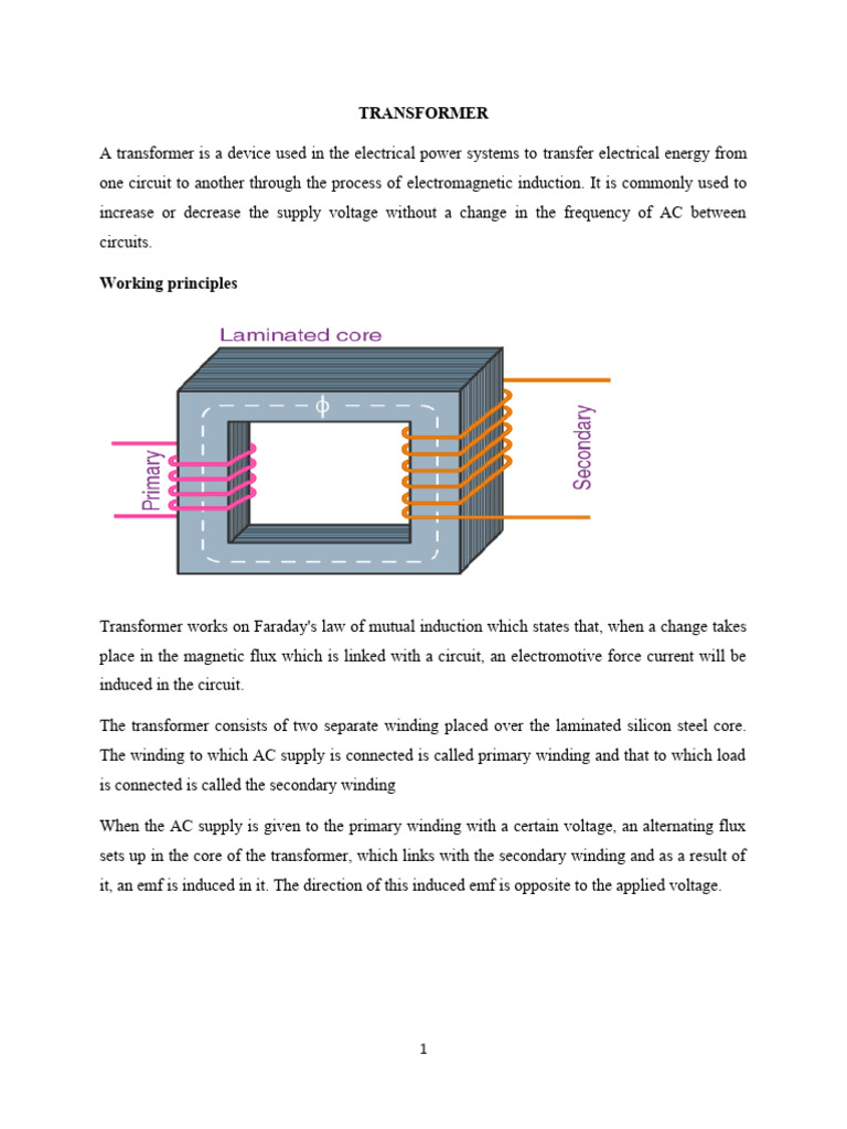 TRANSFORMER | Download Free PDF | Transformer | Electromagnetic Induction