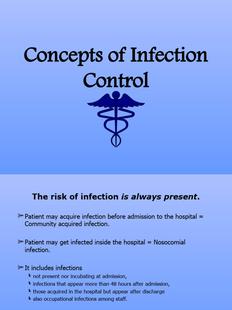 Concepts of Infection Control | PDF | Infection | Hospital Acquired ...