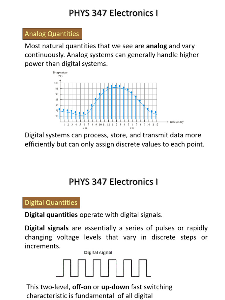 PHYS 347 Lecture Notes On Digital Electronics 1 2023 - 2024 | PDF ...