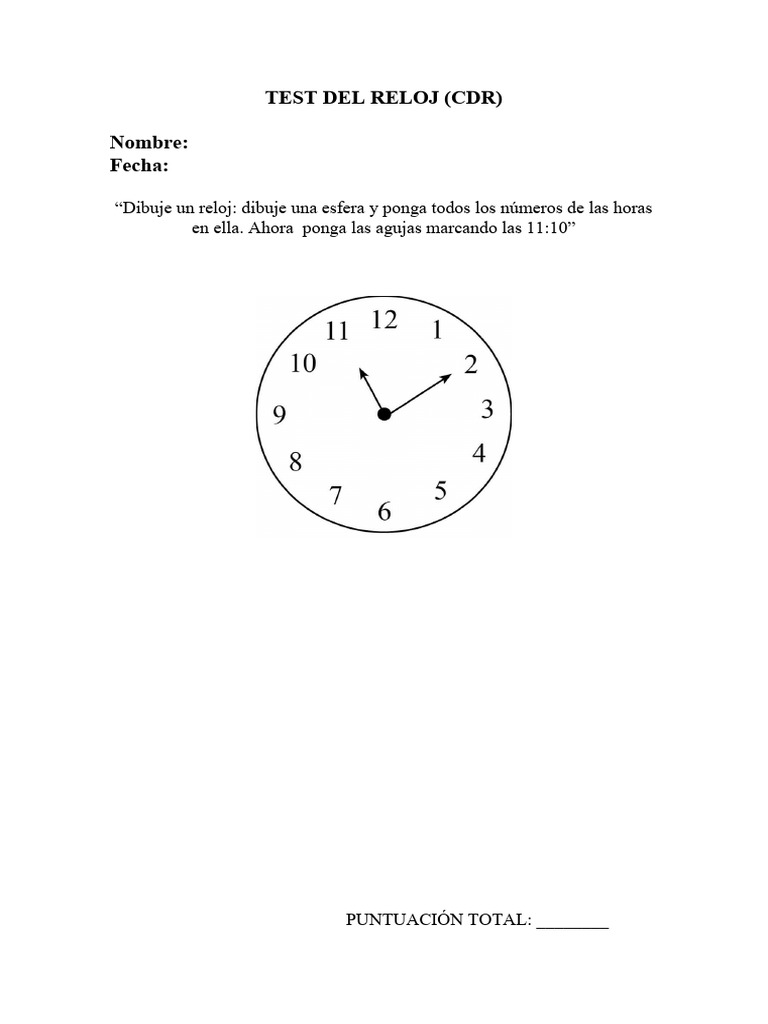 Test Del Reloj | PDF