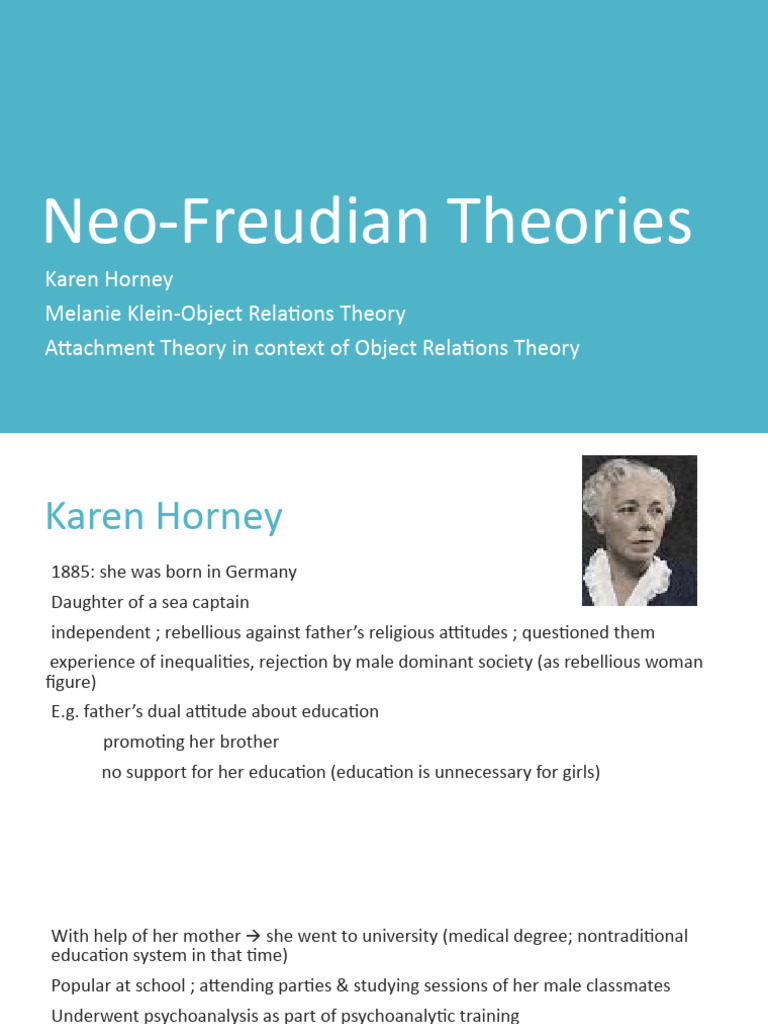 Slide 4 Neo Freudian II 3 | PDF | Psychoanalysis | Object Relations Theory