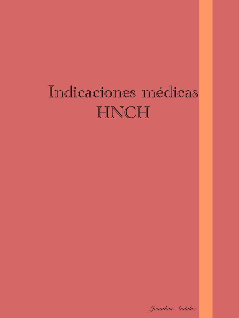 Indicaciones Médicas HNCH | Descargar gratis PDF | Medicina CLINICA ...