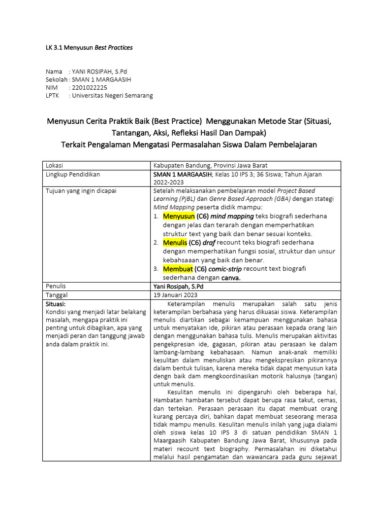 Contoh Best Practise | PDF