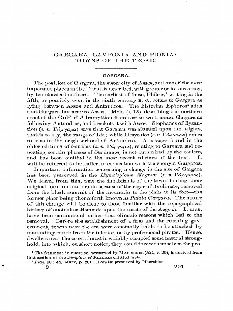 506 - Gargara, Lamponia and Pionia Towns of The Troad | PDF