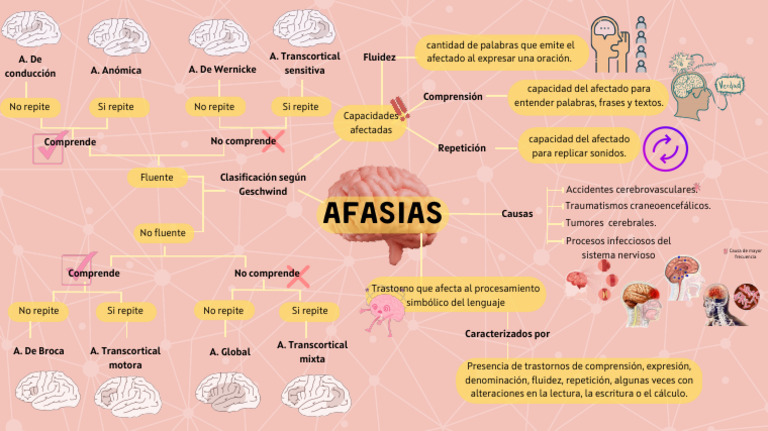 Mapa Afasias | PDF | Desórdenes neurológicos | Cerebro