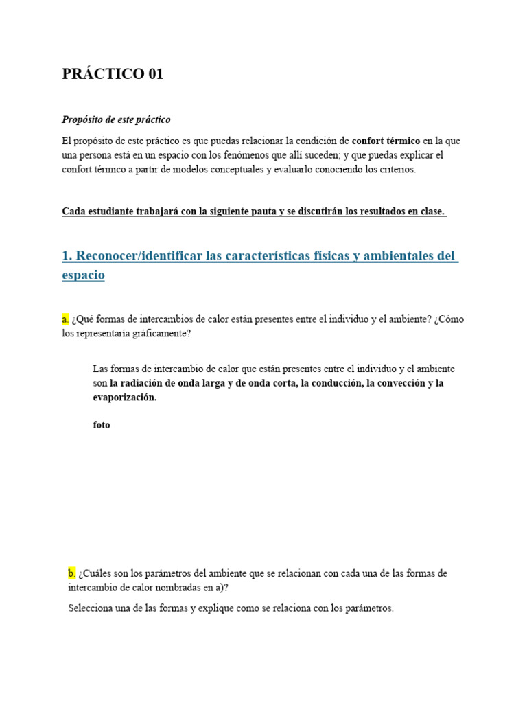 Practico 01 Acondicionamiento Natural | PDF | Calor | Temperatura