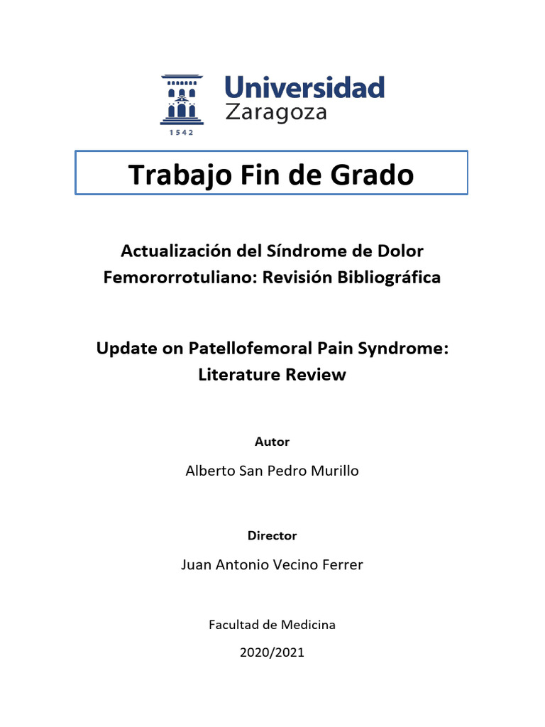 Taz TFG 2021 722 | PDF | Rodilla | Anatomía