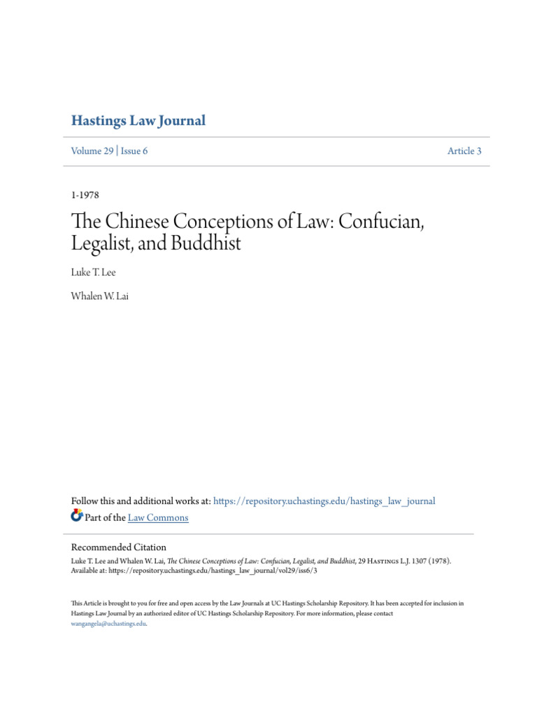 Chinese Law: Confucian, Legalist, Buddhist | PDF | Karma | Confucianism