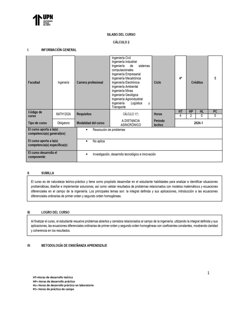 Silabus Ca2 Math.1202.ug | PDF | Integral | Aprendizaje