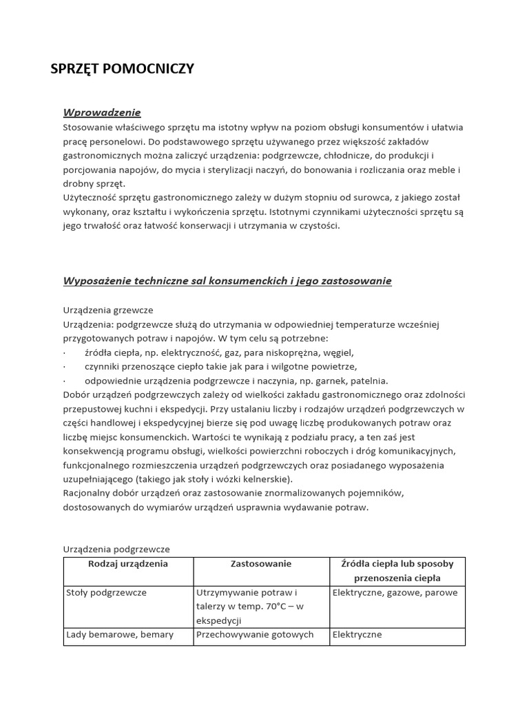 Sprz t Pomocniczy 2H PDF