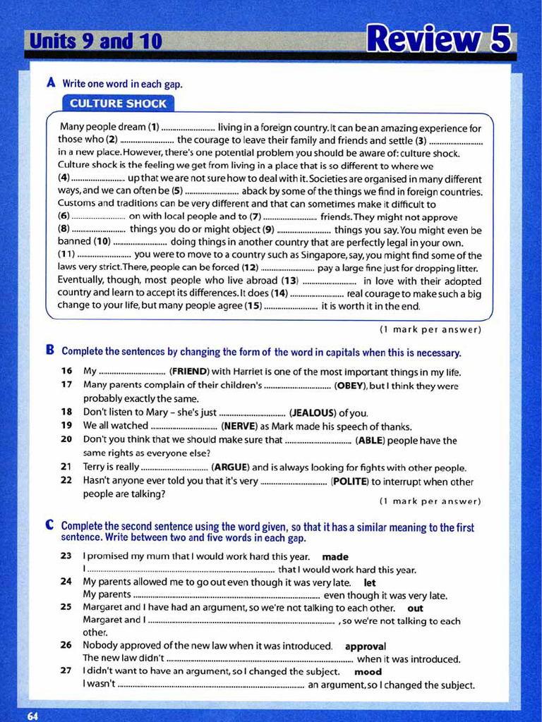 b2 9 10 Tasks | PDF