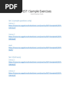 EST I Sample Exercises and Resources | PDF