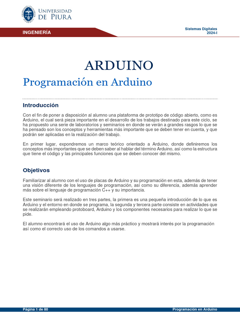 Arduino 2024-I | PDF | Biblioteca (informática) | Arduino