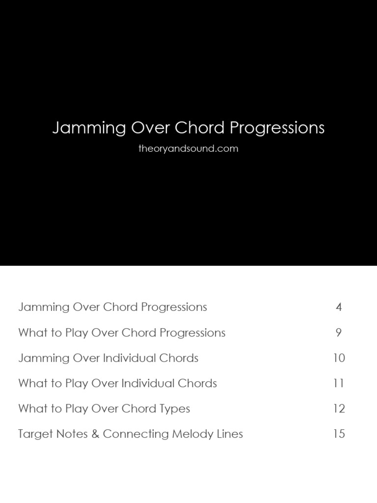 Chord Progressions - Jamming Over | PDF | Minor Scale | Chord (Music)