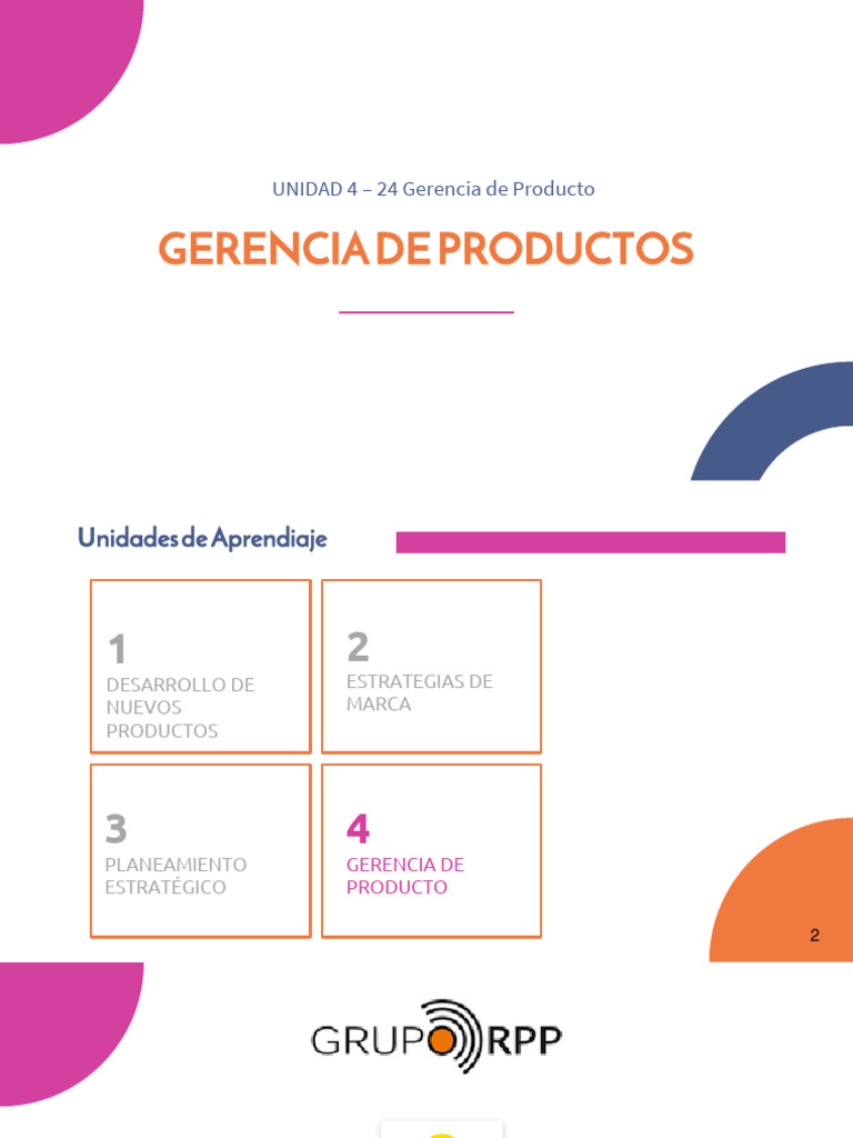 U4 - 24 Gerencia de Producto | PDF | Producto (Negocio) | Marketing