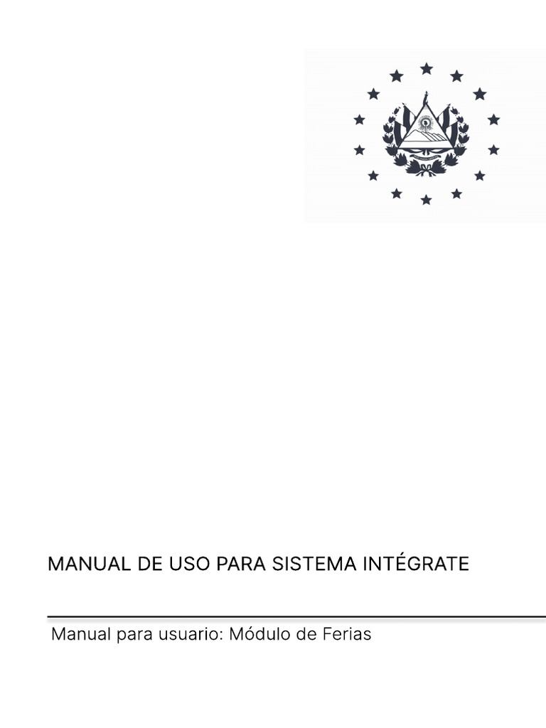 Manual de Usuario Sistema Intégrate Módulo de Ferias | PDF | Ventana (informática) | Informática