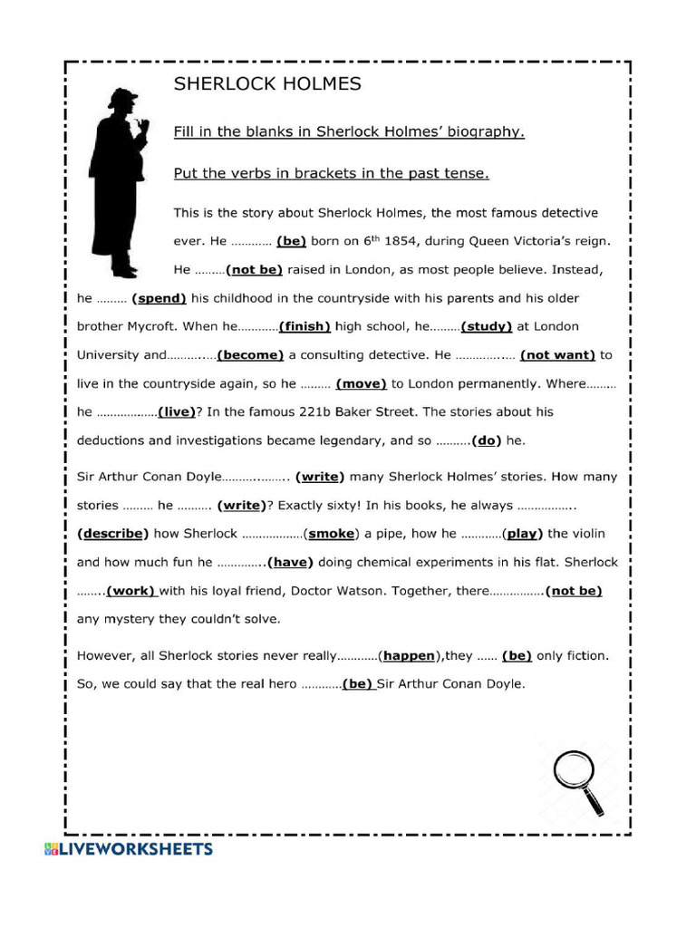 Sherlock Holmes - Biography - Activity | PDF