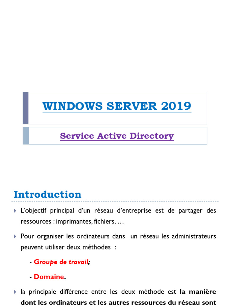 2.active Directory | PDF | Active Directory | Informatique