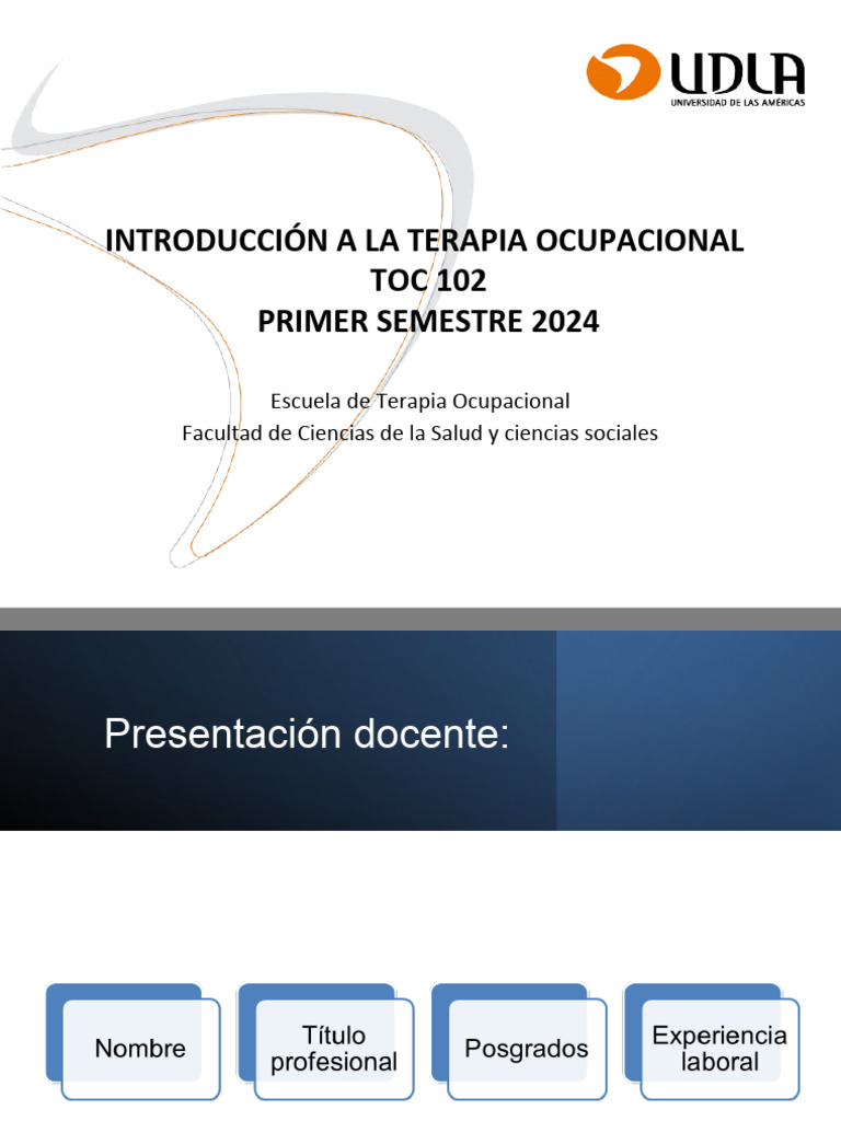 Introducción a Terapia Ocupacional | PDF | Terapia ocupacional ...