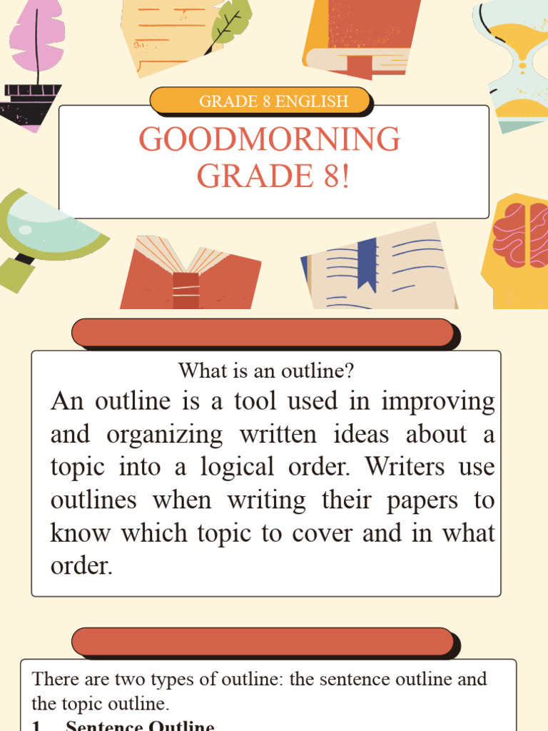 Understanding Outlines for Grade 8 English | PDF