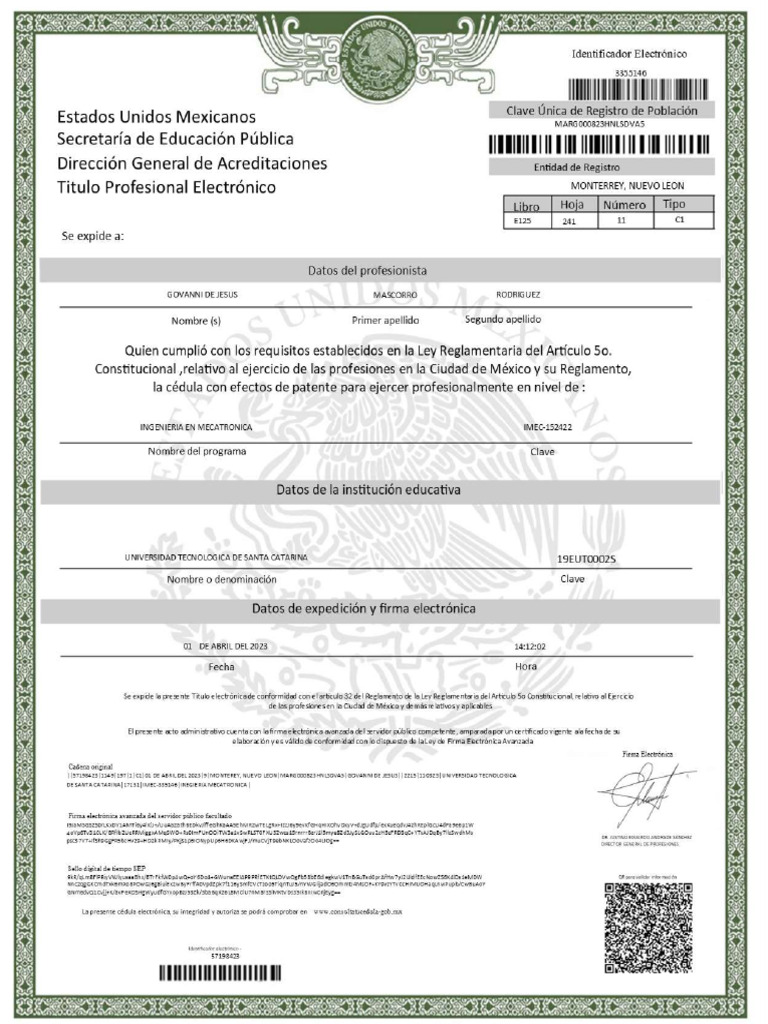 Titulo Electronico Govanni de Jesus | PDF