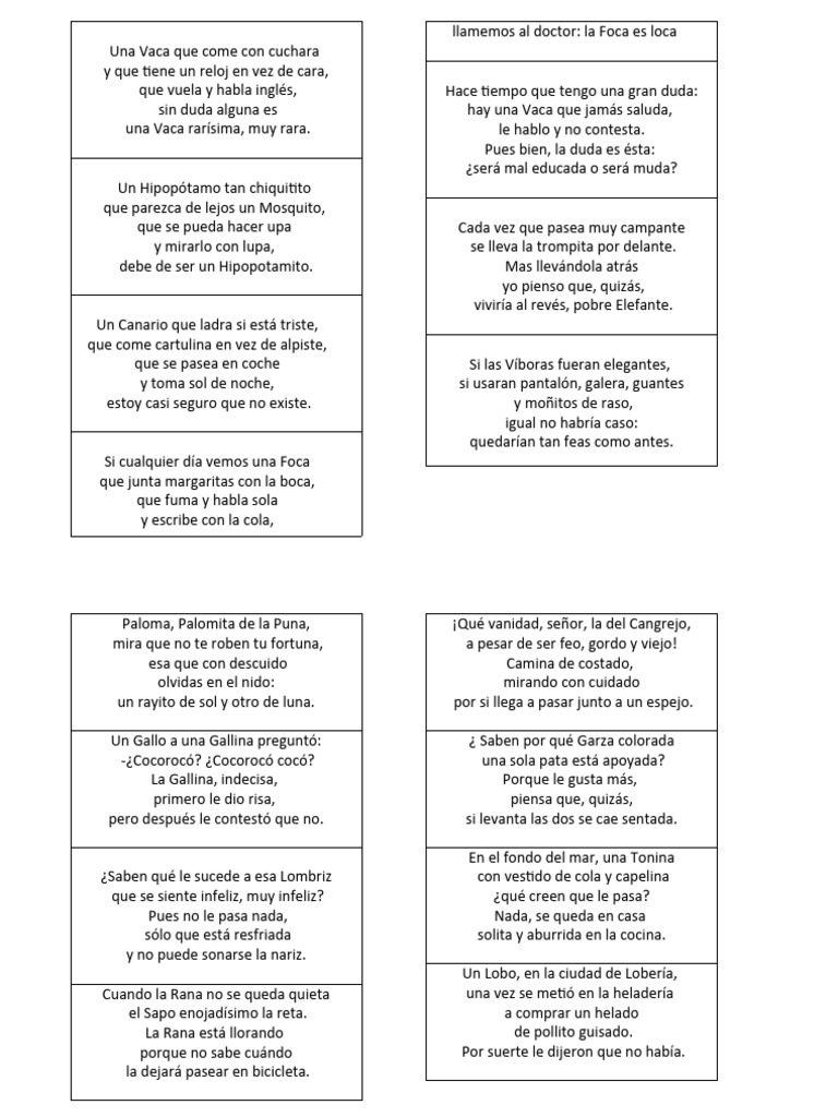 El Zoo Loco de Maria Elena Walsh | PDF