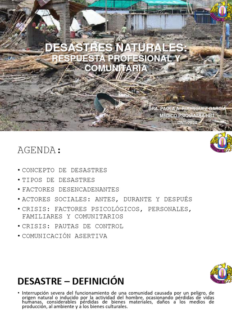 Respuesta a Desastres Naturales | PDF | Dolor | Salud mental